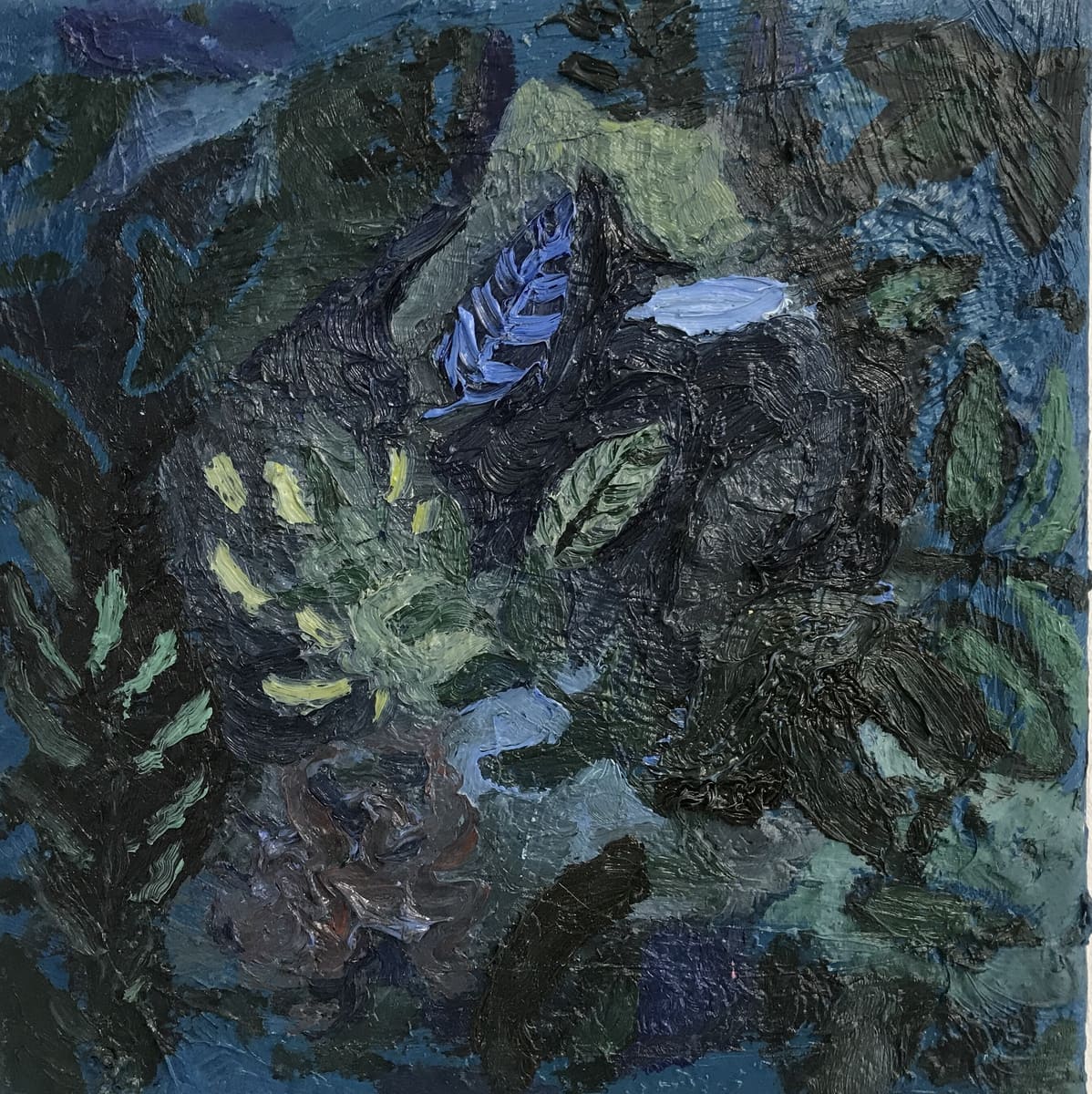 Beautiful black painting that shine - Art G. Oppelland-Hampel